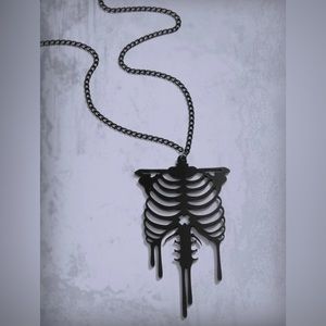 Jewelry | Dripping Ribs Ribcage Spinal Cord Skeleton Goth Creepy Horror ...